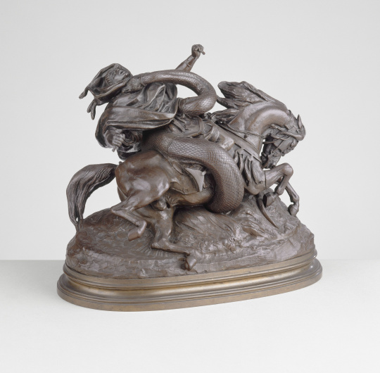 Antoine Louis Barye | Cavalier africain surpris par un python améthyste ...