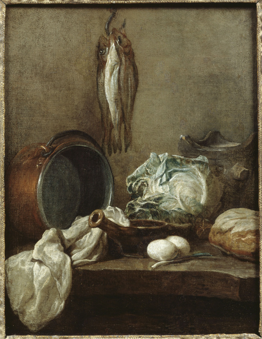 Jean Baptiste Siméon Chardin | Nature morte avec chaudron fourneau de ... Jean Baptiste Siméon Chardin | Nature morte avec chaudron fourneau de ...