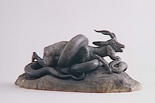 Antoine Louis Barye | Serpent python dévorant une gazelle | Images d’Art