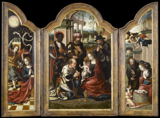 van Aelst Pieter Coecke | Triptyque de l'Adoration des mages | Images d’Art van Aelst Pieter Coecke | Triptyque de l'Adoration des mages | Images d’Art