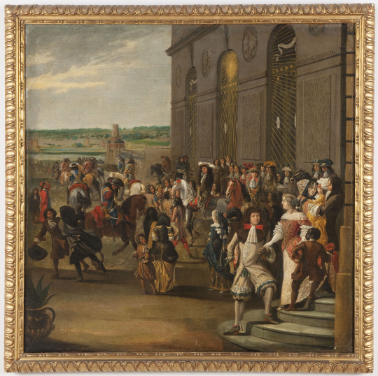 Anonyme français | Louis XIV suivi du Grand Dauphin passant à cheval ... Anonyme français | Louis XIV suivi du Grand Dauphin passant à cheval ...