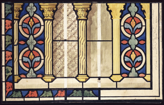 Eugène-Emmanuel Viollet-Le-Duc | Projet pour les vitraux de la chapelle ... Eugène-Emmanuel Viollet-Le-Duc | Projet pour les vitraux de la chapelle ...
